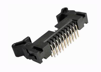 China Electrical Shrouded Header Connector 20 Pin Right Angle Brass Contact Material for sale