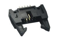 China Fireproof 2.54mm Shrouded Header Connector 10 Pin Vertical Trough Hole for sale
