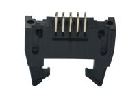 China Fireproof 2.54mm Shrouded Header Connector 10 Pin Vertical Trough Hole for sale