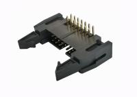 China 2.54mm Right Angle Pin Header 14 Pin Shrouded Connector Trough Hole 500V for sale