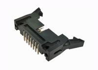 China 2.54mm Right Angle Pin Header 14 Pin Shrouded Connector Trough Hole 500V for sale