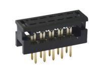 China Male Header 10 Pin Idc Female Connector Gold / Tin Plating Contact Materials for sale