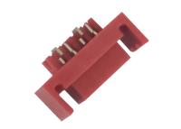 China 1.27 Mm Idc Connector Red Female Header 4 Pin 500AC Withstanding Voltage for sale
