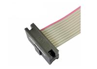 China 2.0mm IDC Shielded Flat Ribbon Cable 10 Pin Variable Length Gray Color for sale