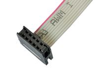 China 2.0mm IDC Shielded Flat Ribbon Cable 10 Pin Variable Length Gray Color for sale
