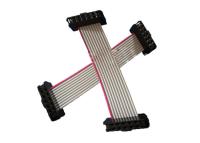 China 2.0mm IDC Shielded Flat Ribbon Cable 10 Pin Variable Length Gray Color for sale