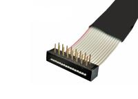 China Gold Over Nickel IDC Flat Cable Assembly , Dual Row Computer Ribbon Cable for sale