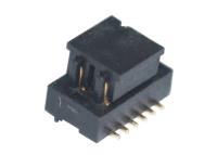 China Black H2.0 Mm Surface Mount 2*6 Pin Board To Board Connector 0.8Mm Pitch Male SMT Type for sale