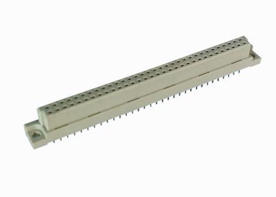 China PBT Female DIN 41612 Connector 2.54mm Pitch 180 Degree Straight Double Row for sale