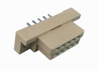 China 180 Degree DIN 41612 Connector Two Row Header 2x5 Pin Brass Contact Material for sale