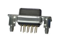 China 9 Pin DB D SUB Circuit Board Pin Connectors Double Row Black PBT Material for sale