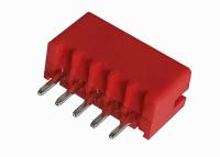 China Pressure Welding Right Angle Female Header 2.0mm 5 Pin For PCB Board Red for sale