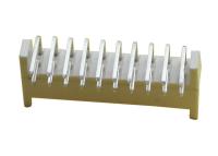 China Beige 20 Pin Wire To Board Header 2.0mm Pitch Right Angle DIP Type Brass for sale
