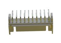 China Beige 20 Pin Wire To Board Header 2.0mm Pitch Right Angle DIP Type Brass for sale