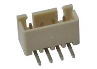 China Gold Plating Wafer 4 Pin Header Right Angle Female Header Connector White for sale