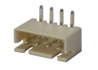 China Gold Plating Wafer 4 Pin Header Right Angle Female Header Connector White for sale