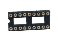China Round Hole 2.54mm IC Socket 18P Straight Pin Header Connector 180 Degree for sale