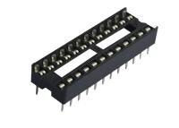China Square Hole Straight Integrated Circuit Socket 2.54mm 24 Pin Connector for sale