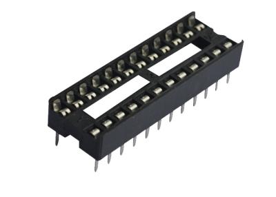 China Square Hole Straight Integrated Circuit Socket 2.54mm 24 Pin Connector for sale
