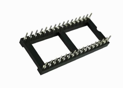 China Brass Socket Ic 16 Pin 180°Two Row 2.54mm Pitch 7.62 Card Edge Connector for sale