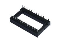 China Black IC Socket DIP Square Hole Row Of Pitch 15.24mm PCB Board Connector for sale