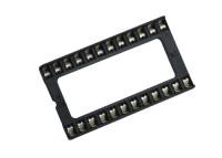 China Black IC Socket DIP Square Hole Row Of Pitch 15.24mm PCB Board Connector for sale