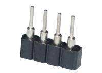 China 1x4 Pin Round Female Pin Header Plastic Board To Board Pin Header 1.27mm for sale