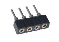 China 1x4 Pin Round Female Pin Header Plastic Board To Board Pin Header 1.27mm for sale