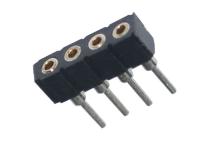 China 1x4 Pin Round Female Pin Header Plastic Board To Board Pin Header 1.27mm for sale