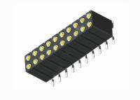 China High Temperature Round Female Pin Header Connector 1.27mm Pitch Dual Row for sale