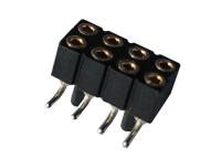 China 2.0mm Machined Round Female Pin Header Connector Height 2.8mm CuZn38Pb2 Brass for sale