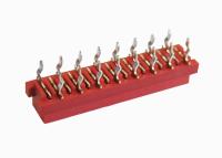 China PBT Red Insulation Displacement Connector 16 Pin Female Header 2.54mm Pitch for sale