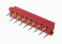 China PBT Red Insulation Displacement Connector 16 Pin Female Header 2.54mm Pitch for sale