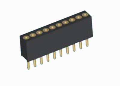 China PCB Single Row Female Header 1.27mm Pitch Straight 2 AMP Current Rating for sale