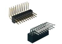 China 1.27mm Double Row Female Header Right Angle PCB Board Connector 20 Pin for sale