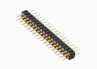 China Pcb Connectors DIP Male Round Female Pin Header 2.0mm Pitch Dual Row Brass Contact Material for sale