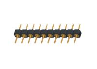 China 2.54mm Through Hole Pin Header Single Row 180 Degree DIP Type 10 Pin Connector for sale