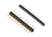 China 2.54mm Through Hole Pin Header Single Row 180 Degree DIP Type 10 Pin Connector for sale