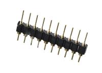 China 2.54mm Through Hole Pin Header Single Row 180 Degree DIP Type 10 Pin Connector for sale