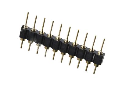 China 2.54mm Through Hole Pin Header Single Row 180 Degree DIP Type 10 Pin Connector for sale