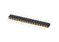 China 2.54mm Through Hole Pin Header Single Row 180 Degree DIP Type 10 Pin Connector for sale