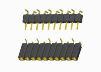 China 2.54mm Round Female Pin Header Single Row Male And Female Headers SMT Type for sale
