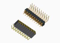 China Through Hole Female Double Row Header Connector 20 Pin Right Angle Type for sale