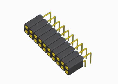 China Through Hole Female Double Row Header Connector 20 Pin Right Angle Type for sale