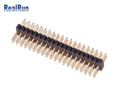 China 4P 0.75A 1.0mm Pitch PA6T Through Hole Header Connector Double Row for sale