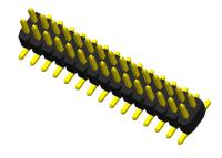 China PA6T 1.0mm Dual Row 2x10P SMD Pin Header Connector for sale