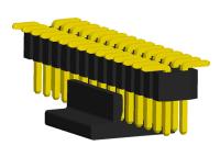 China SMT 0.75A 1.0mm Pitch PA6T UL94V-0 Dual Row Pin Header for sale