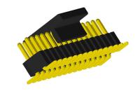China SMT 0.75A 1.0mm Pitch PA6T UL94V-0 Dual Row Pin Header for sale