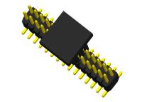 China SMT 0.75A 1.0mm Pitch PA6T UL94V-0 Dual Row Pin Header for sale