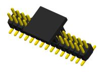 China 40 Pin 1.0mm Pitch PA6T 0.75A Dual Row Male Header for sale